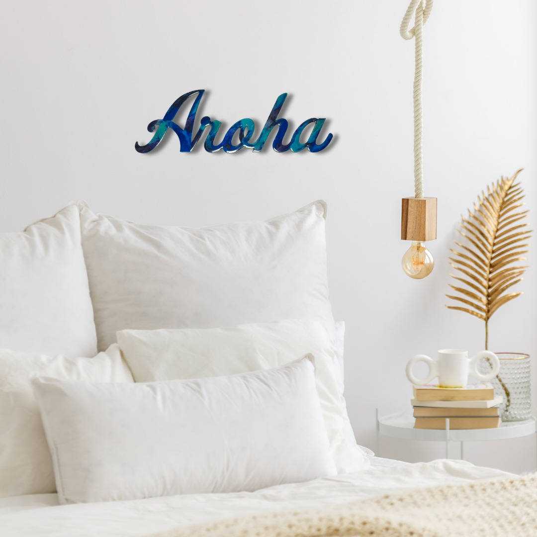 Aroha design resin artwork – Gravity Designz